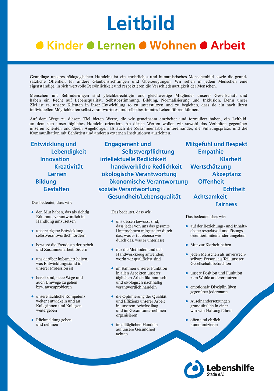 Philosophie und Leitbild - Lebenshilfe Stade e.V.